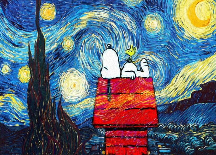 Escape into ultimate freedom w/ PBN - Snoopy Under Starry Night – VIVA ...