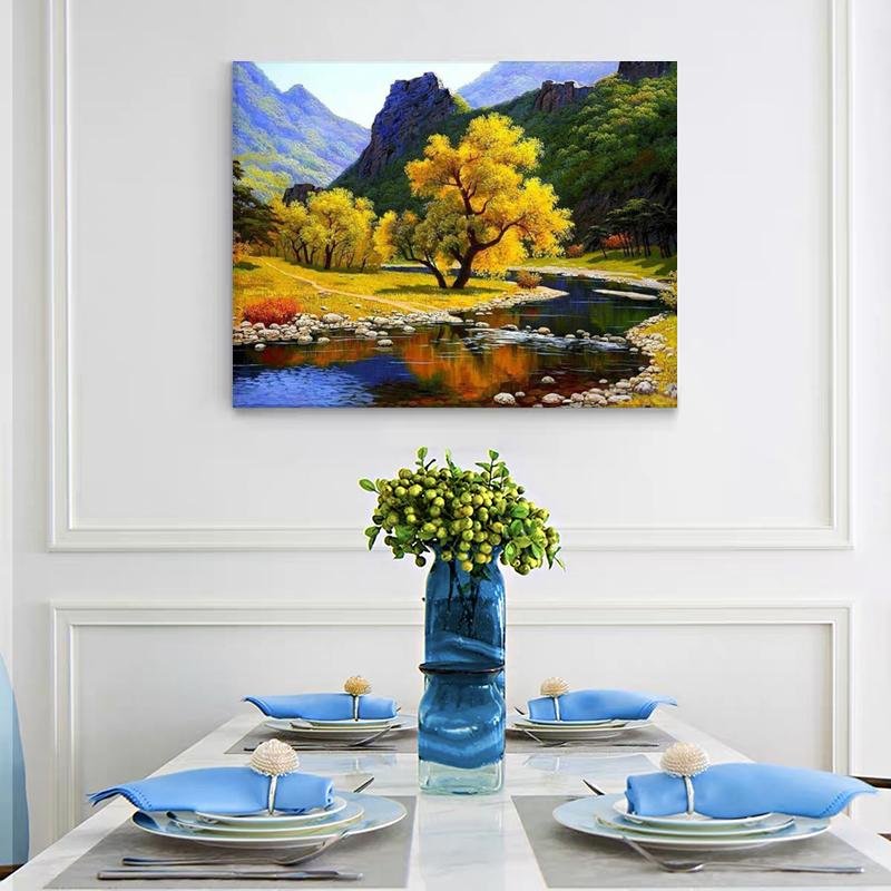 VIVA™ DIY Painting By Numbers - Beautiful Scenery (16"x20" / 40x50cm ...